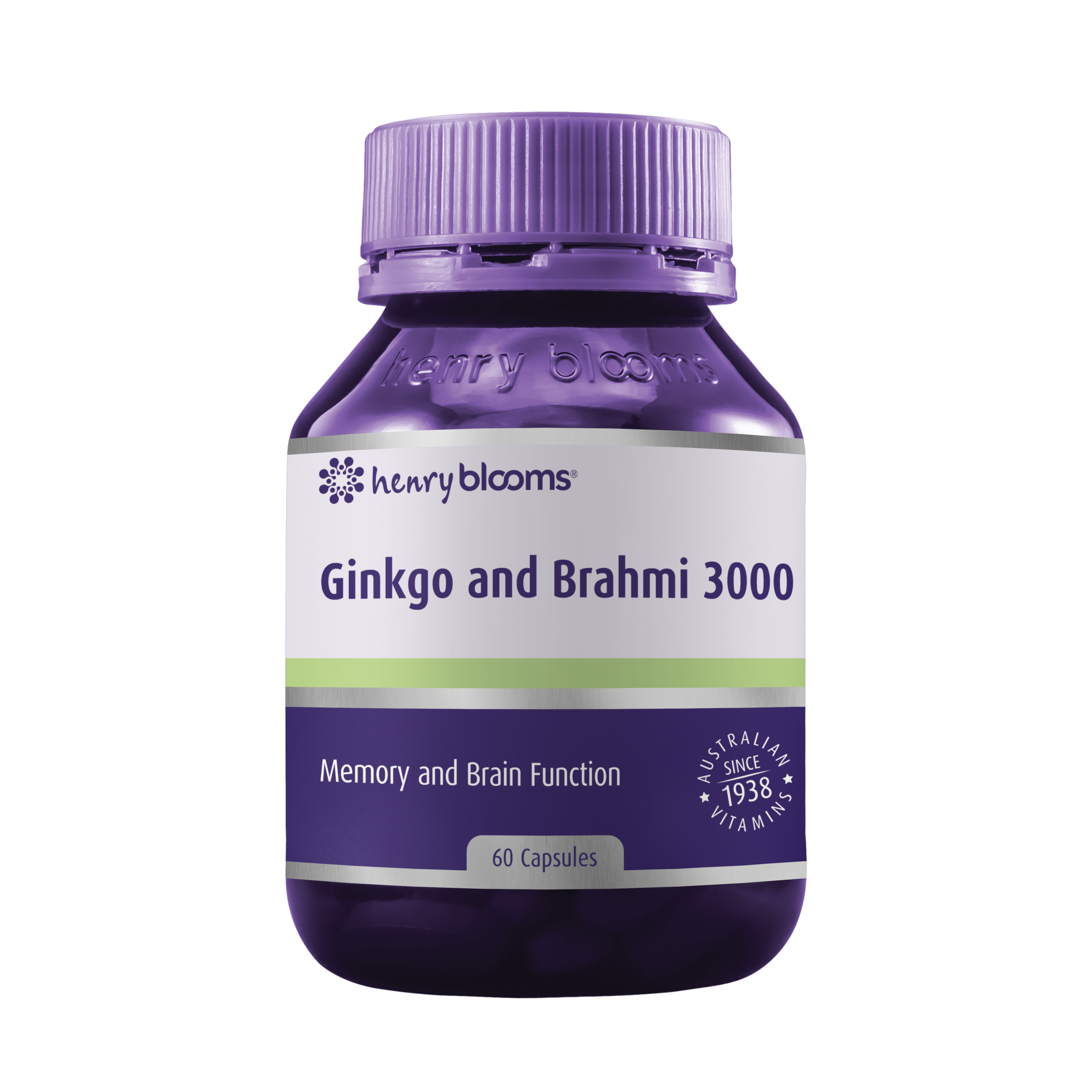 Ginkgo and Brahmi 3000 60 Hard capsules – Henry Blooms