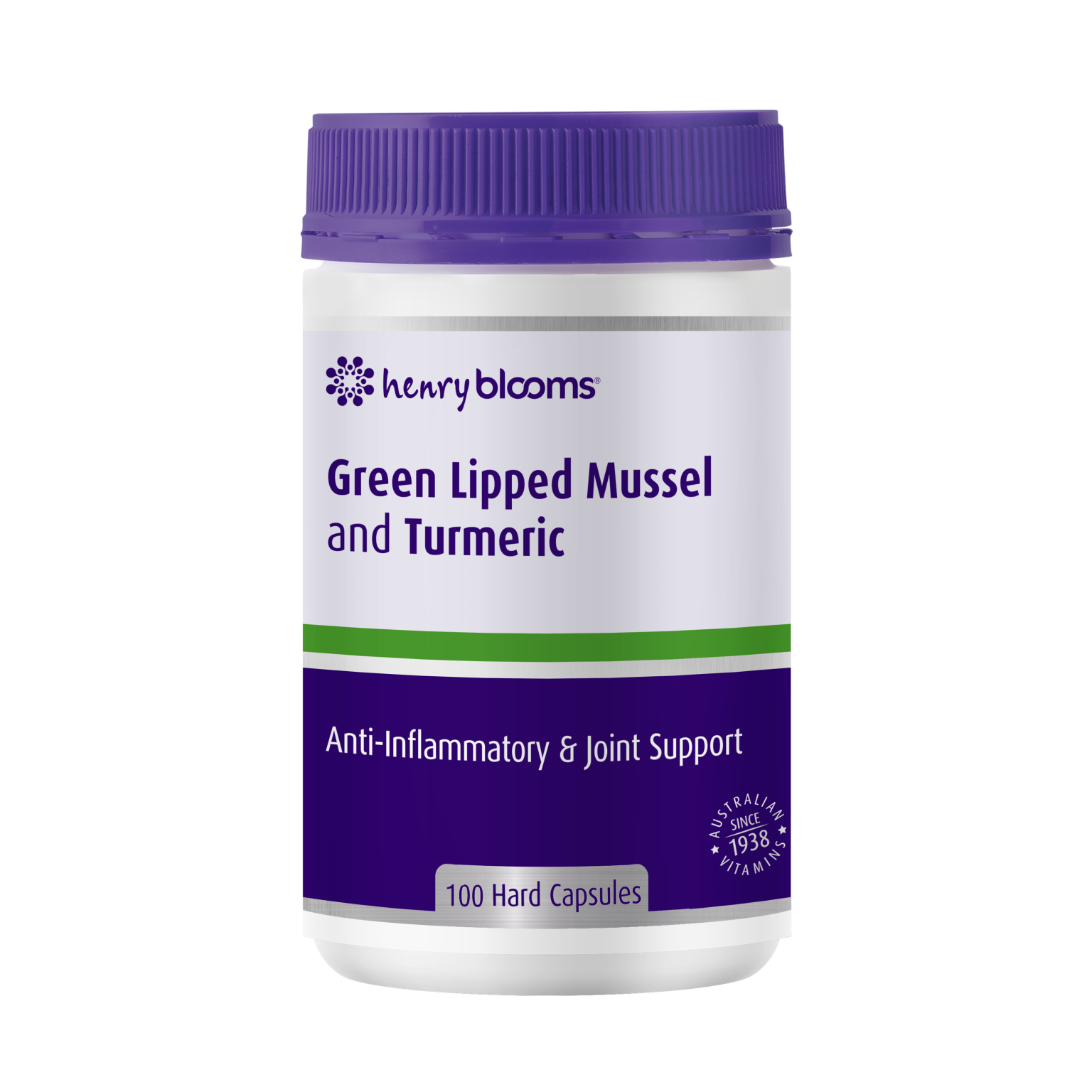 Green Lipped Mussel and Turmeric 100 Hard capsules – Henry Blooms
