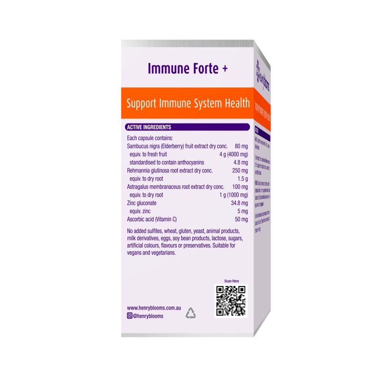 Immune Forte + 60 vegetarian capsules – Henry Blooms