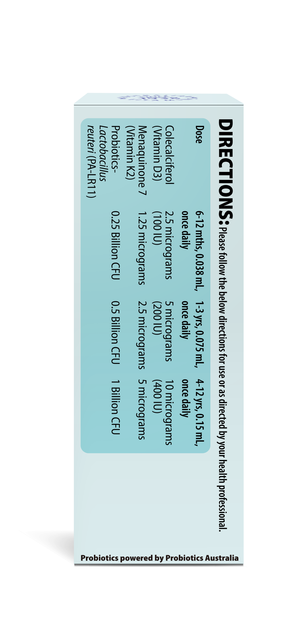Infant Liquid D3 & K2 with Probiotic 9.75 mL Oral Liquid – Henry Blooms