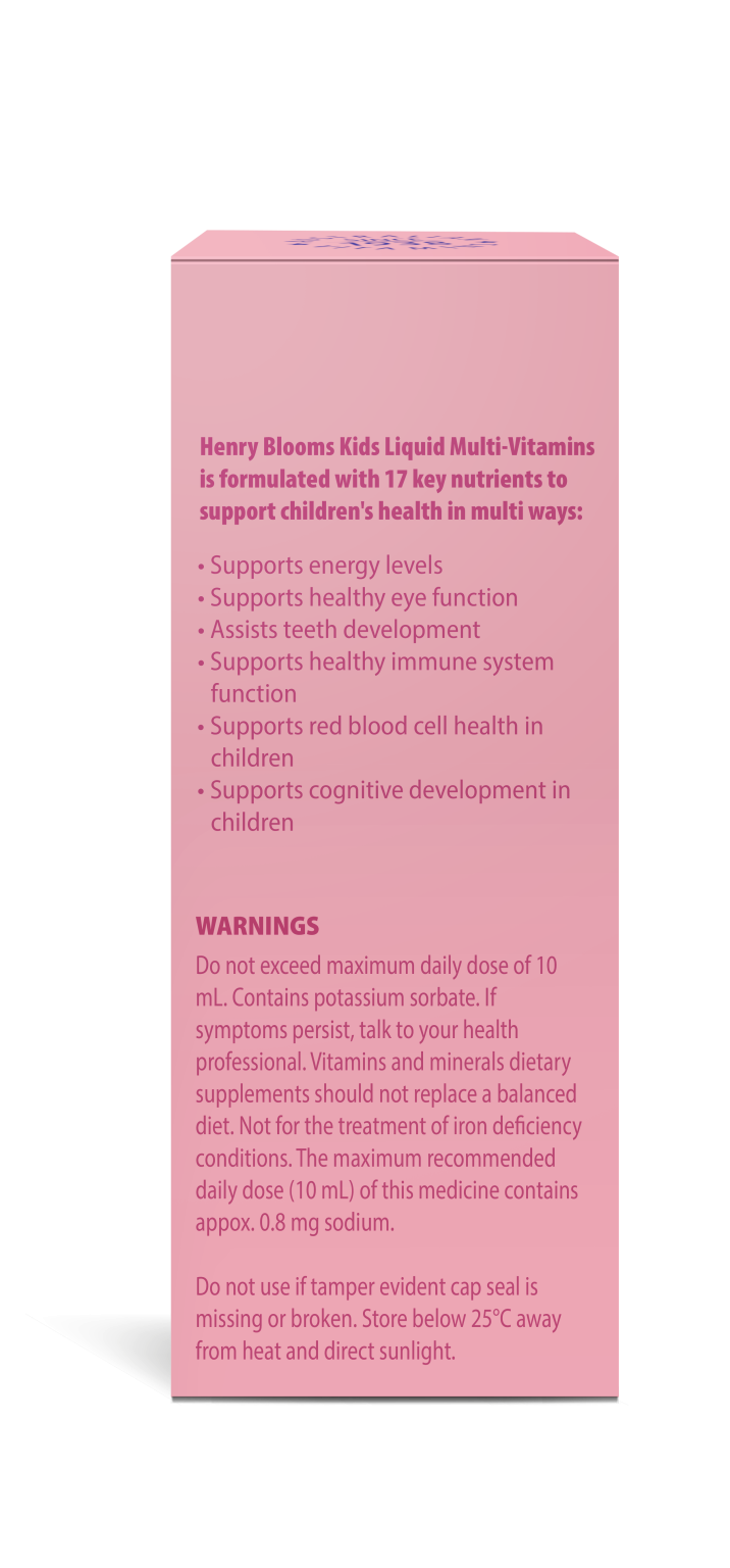 Kids Liquid Multi-Vitamins 100 mL Oral Liquid – Henry Blooms