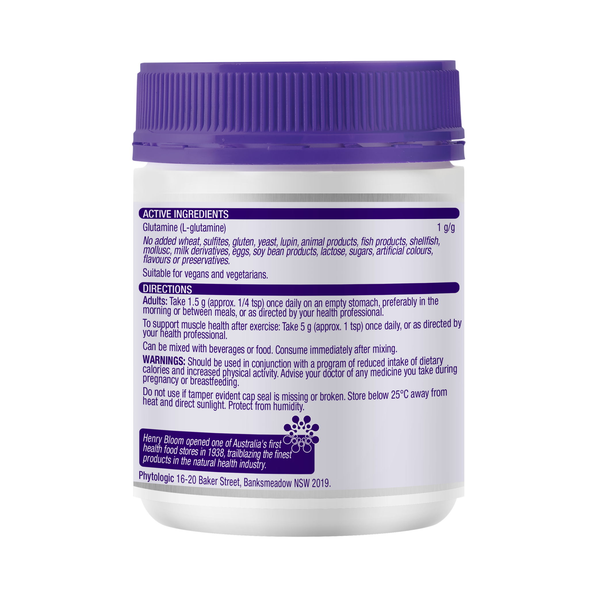 L-Glutamine 300 g Oral Powder – Henry Blooms