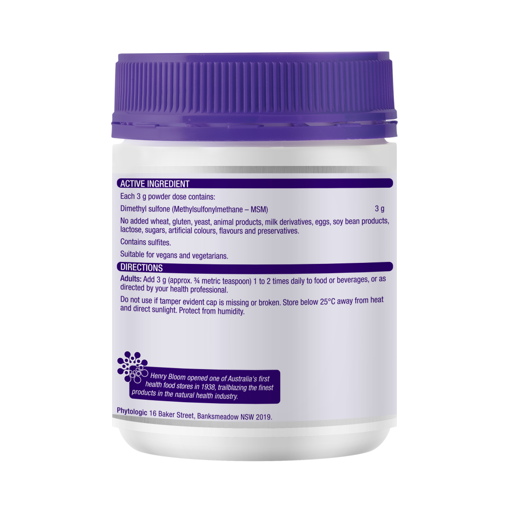 MSM 300g Powder – Henry Blooms