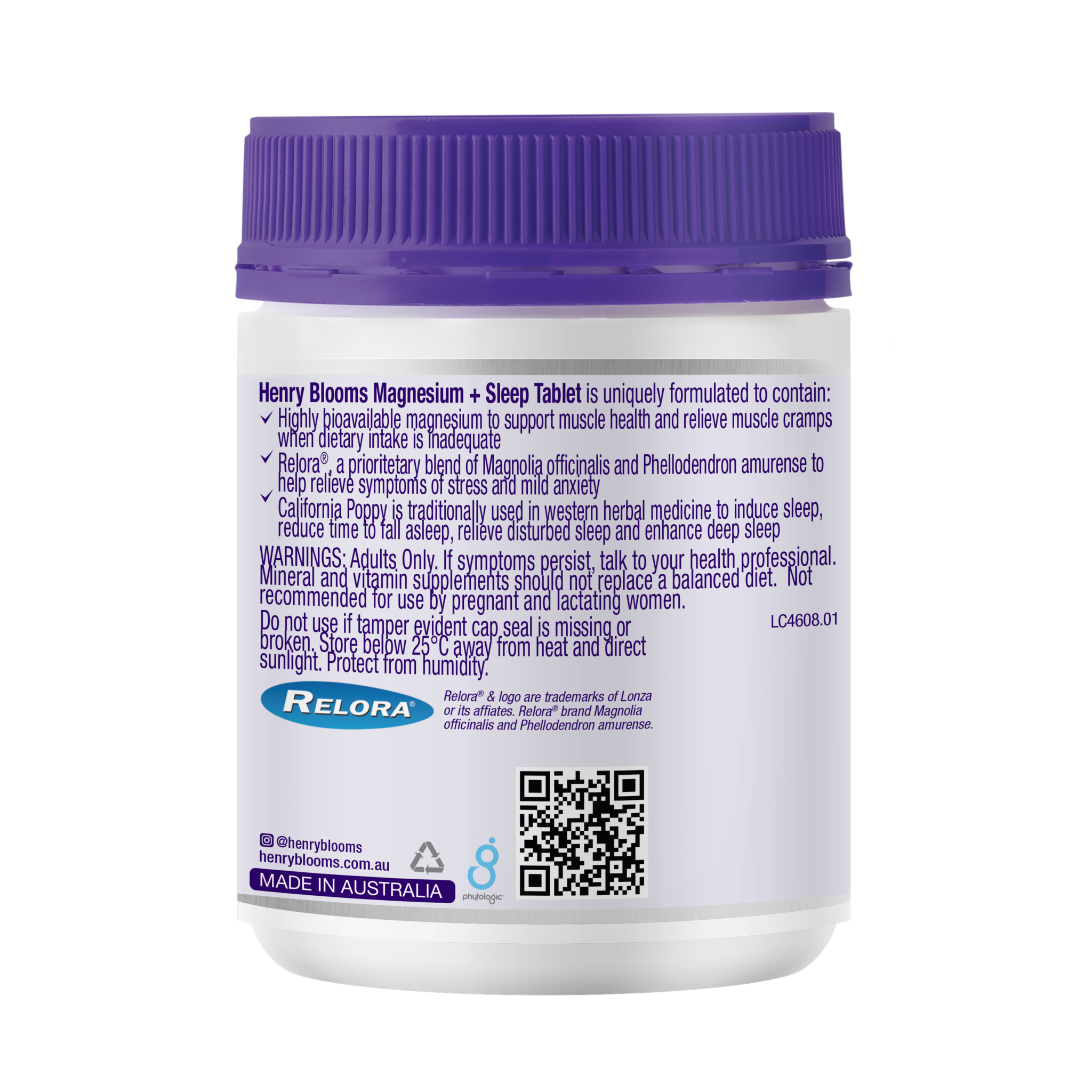 Magnesium+sleep 60 Film Coated Tablets – Henry Blooms