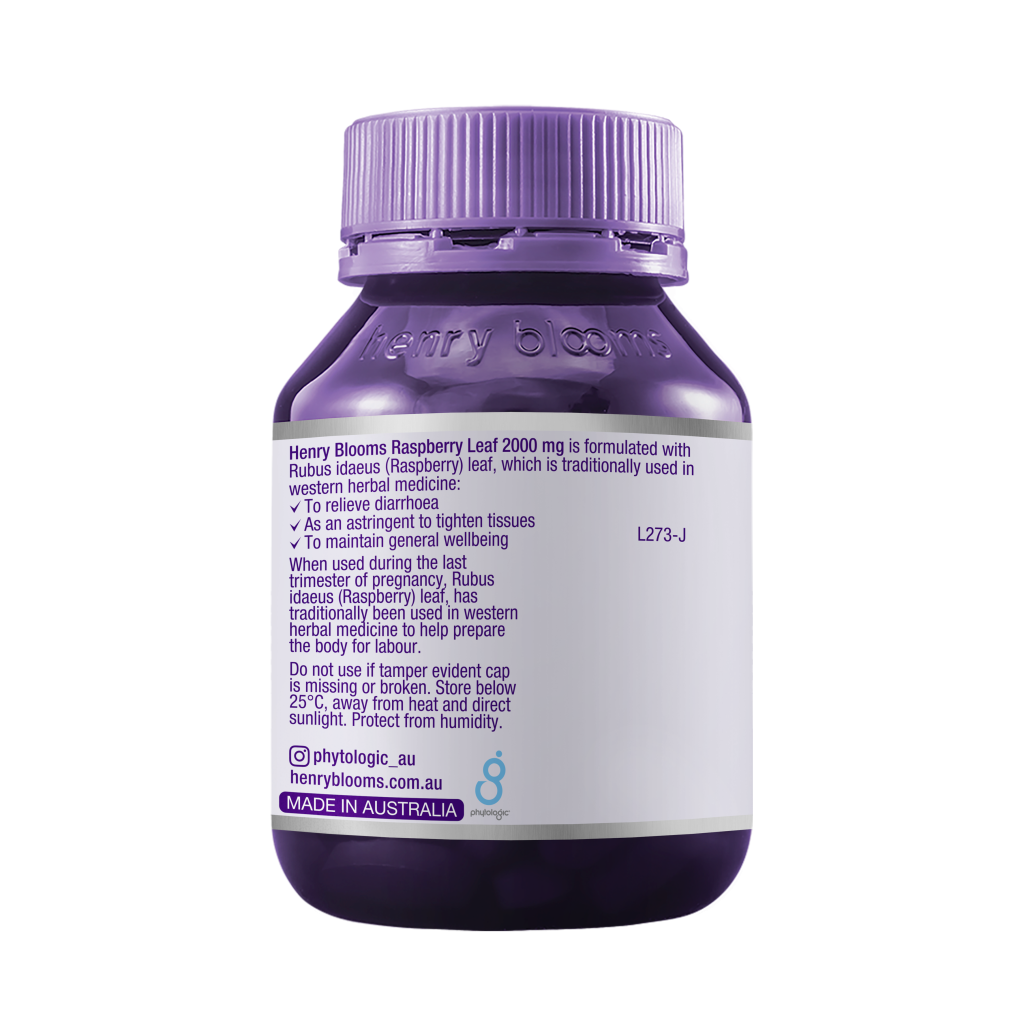 Raspberry Leaf 2000mg 60 vegetarian capsules – Henry Blooms